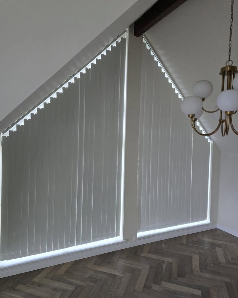 Sloping Vertical Blinds - House of Blinds Ltd